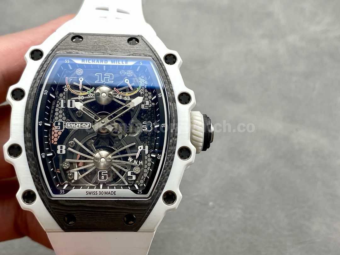 RM Factory Richard Mille RM21-02 Tourbillon 43mm White Ceramics White ...