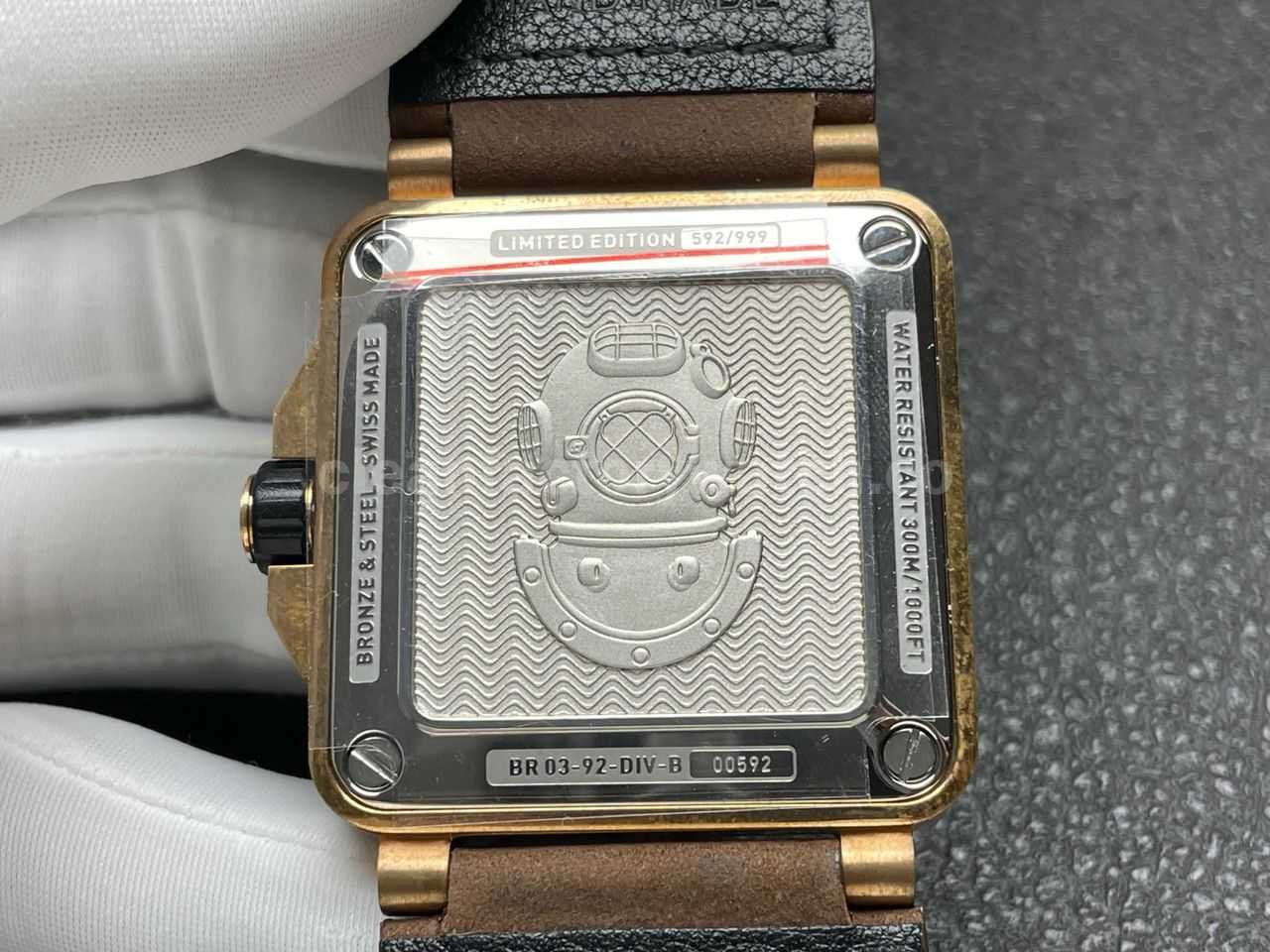 BRF Factory Bell & Ross BR 03 BR0392-D-WH-BRSCA 42mm Bronze Leather ...